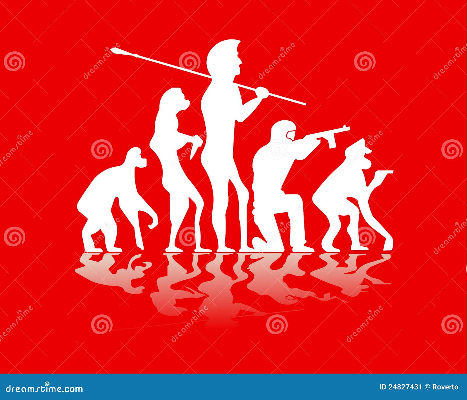 Evolution war stock vector. Illustration of forest, grey - 24827431