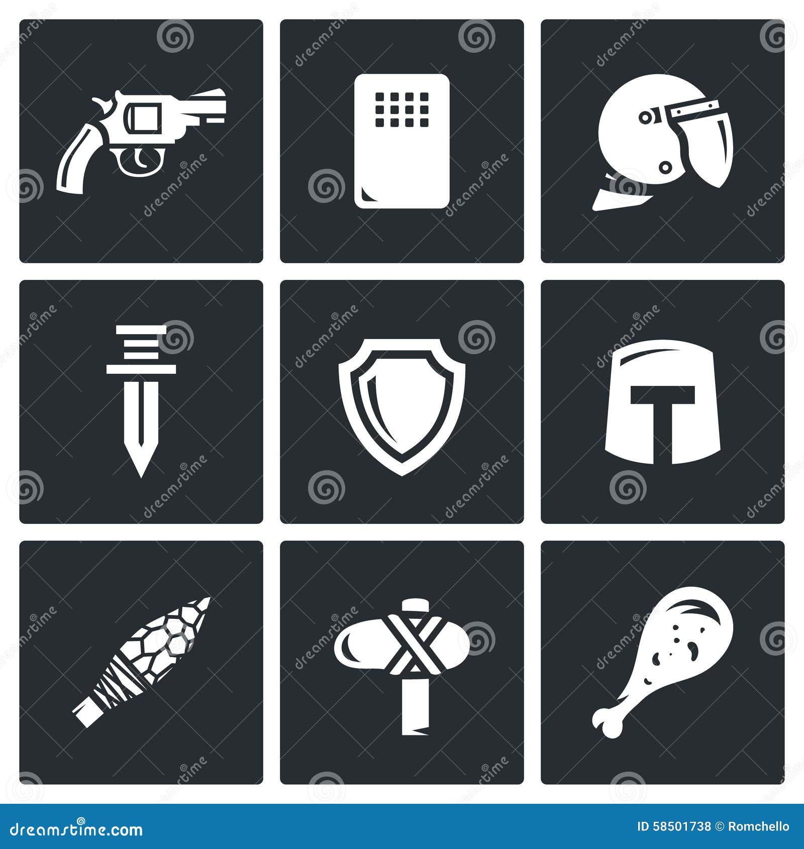 The Evolution Of Weapons Cartoon Vector | CartoonDealer.com #269517795