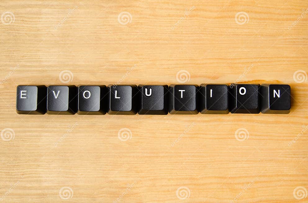 Evolution word stock image. Image of wood, life, inspiration - 96418939