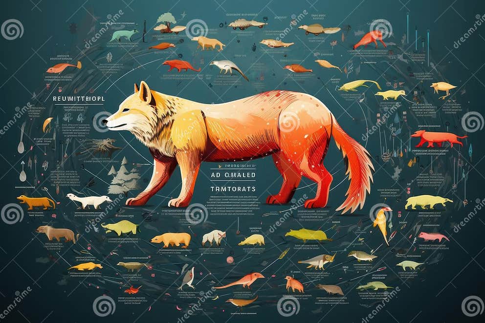 Evolutionary Tree, Animal Phylogeny Chart Stock Illustration ...