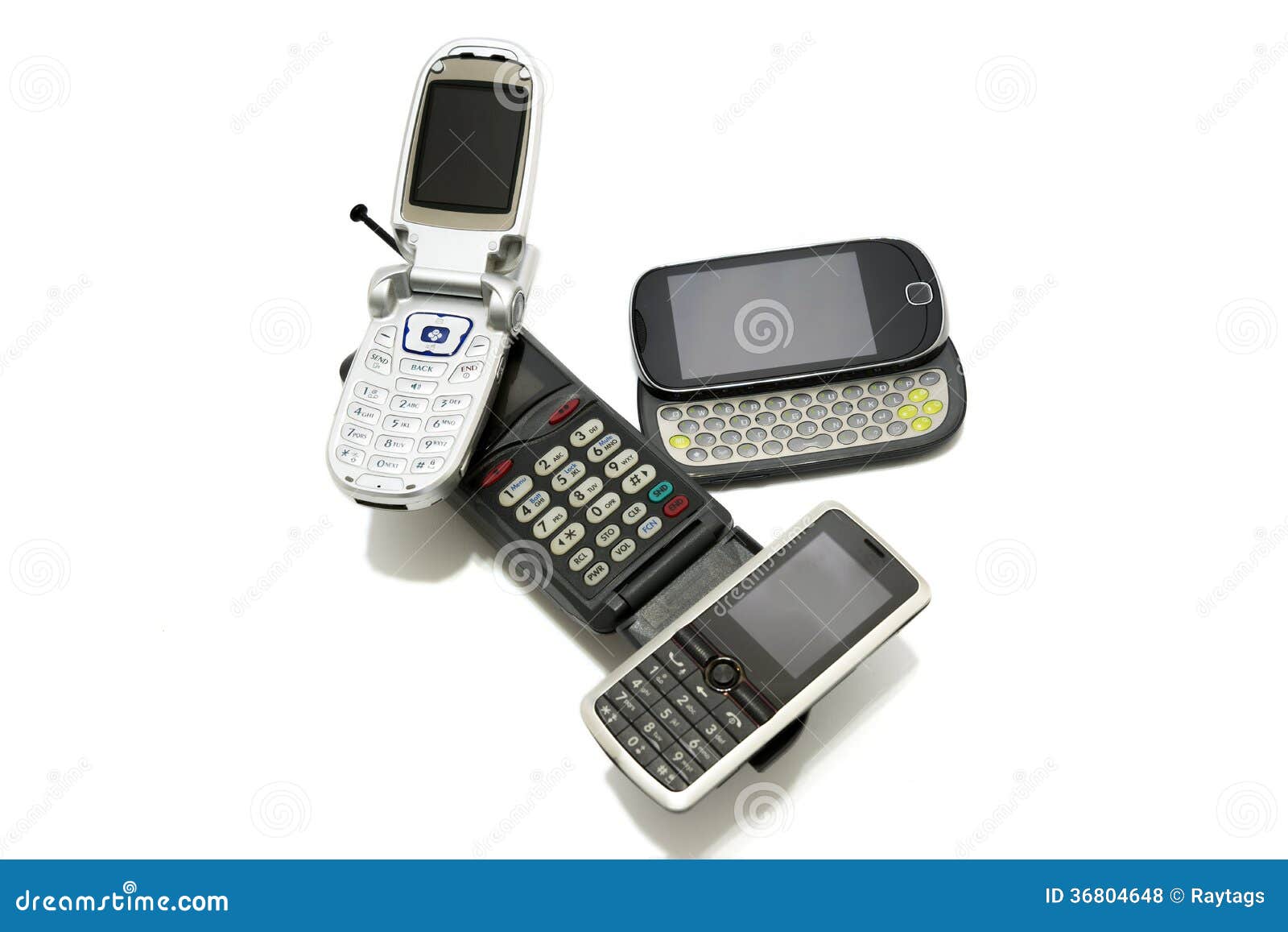 Evoluzione Dei Telefoni Cellulari Fotografia Stock - Immagine di ...