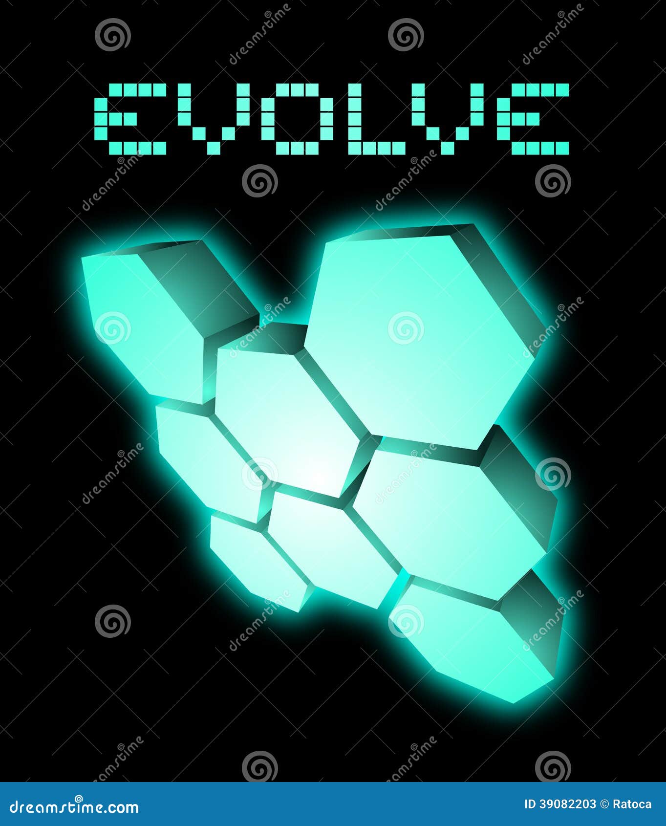 Evolve emblem stock vector. Illustration of experience - 39082203