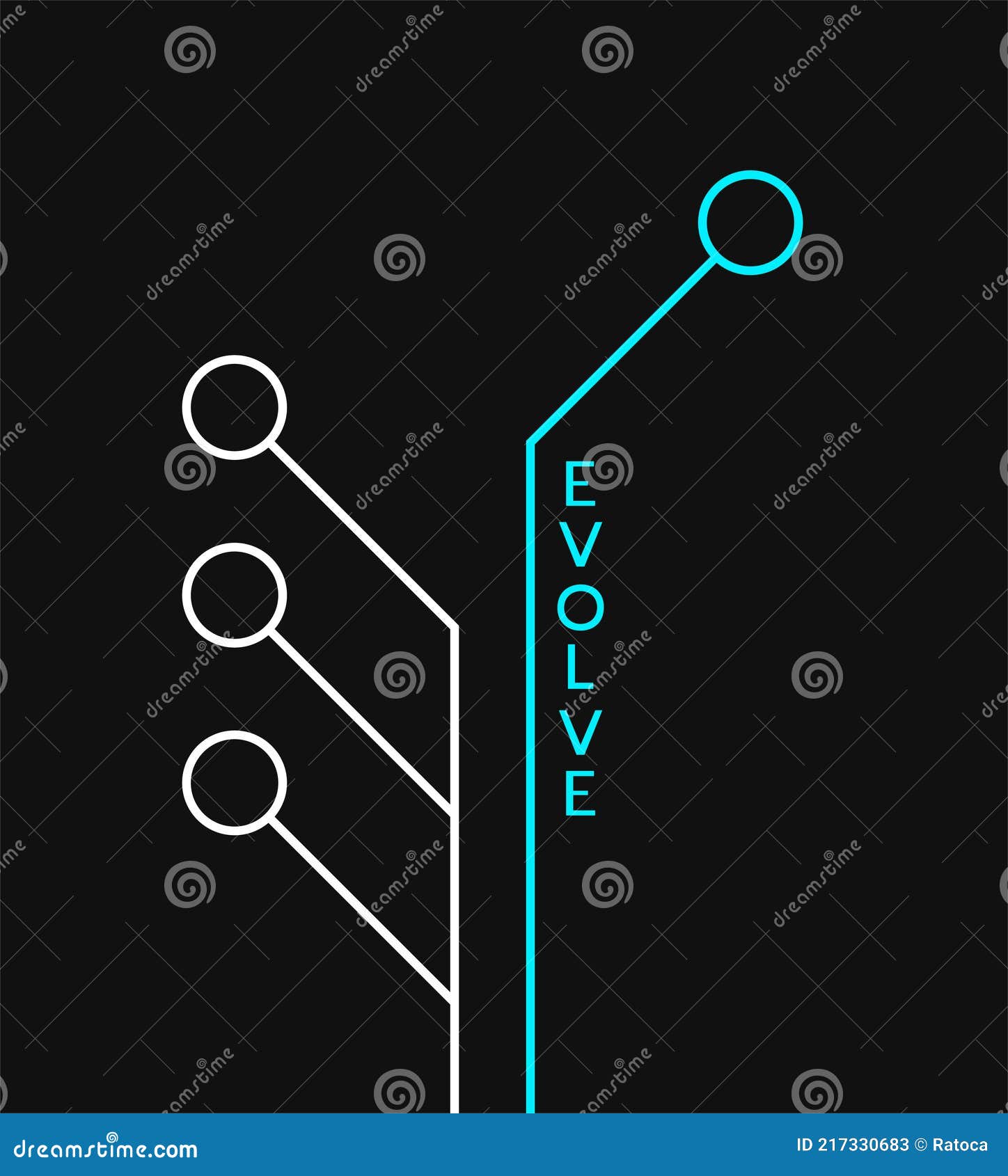 Evolve Tech Line Illustration Stock Vector - Illustration of abstract ...