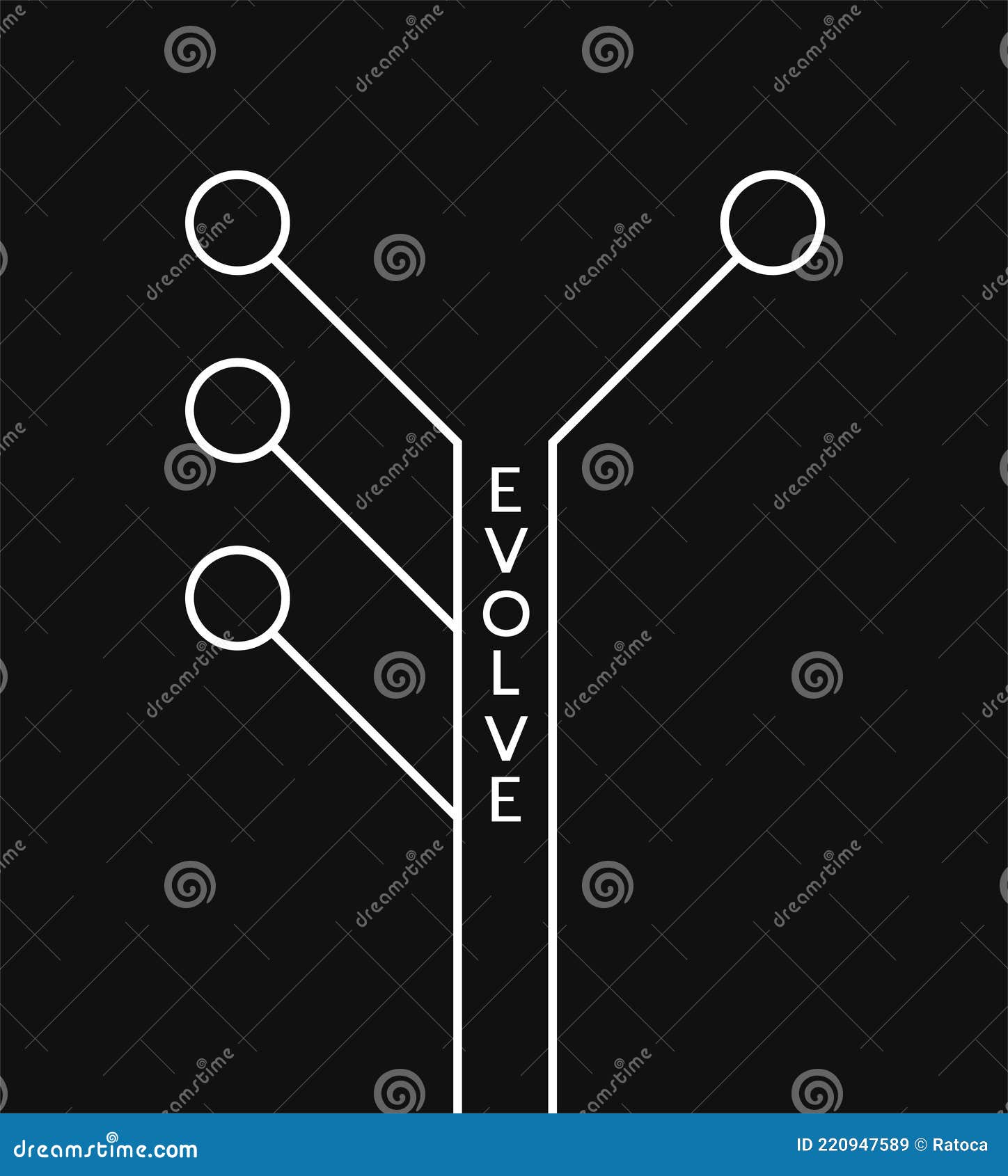 Evolve Tech Line Illustration Stock Vector - Illustration of chemistry ...
