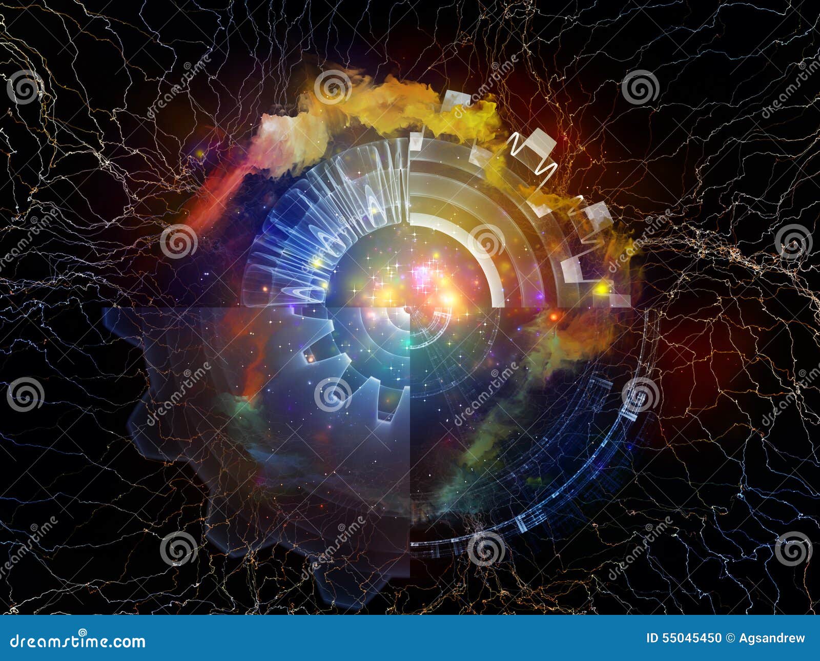 Evolving Abstract Visualization Stock Illustration - Illustration of ...