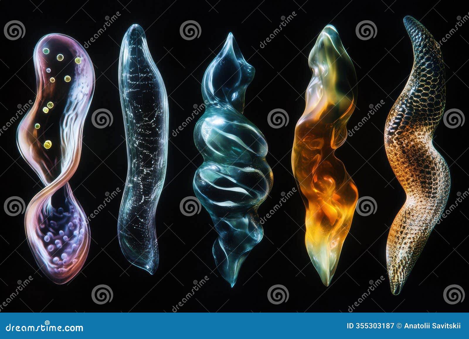 Evolving Bacteria in Various Forms Showcasing Biological Diversity and ...