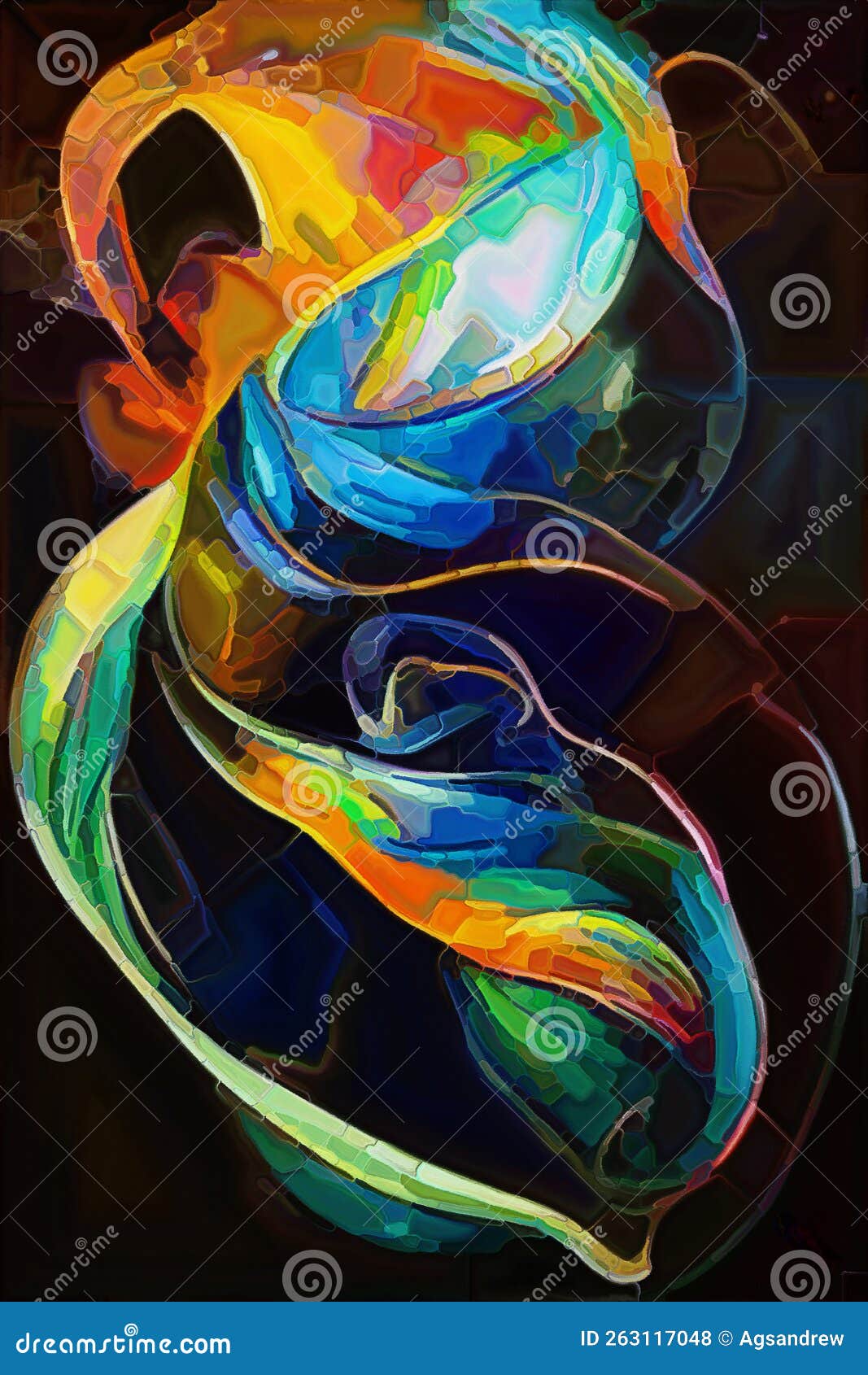 Evolving Colored Forms stock illustration. Illustration of organic ...