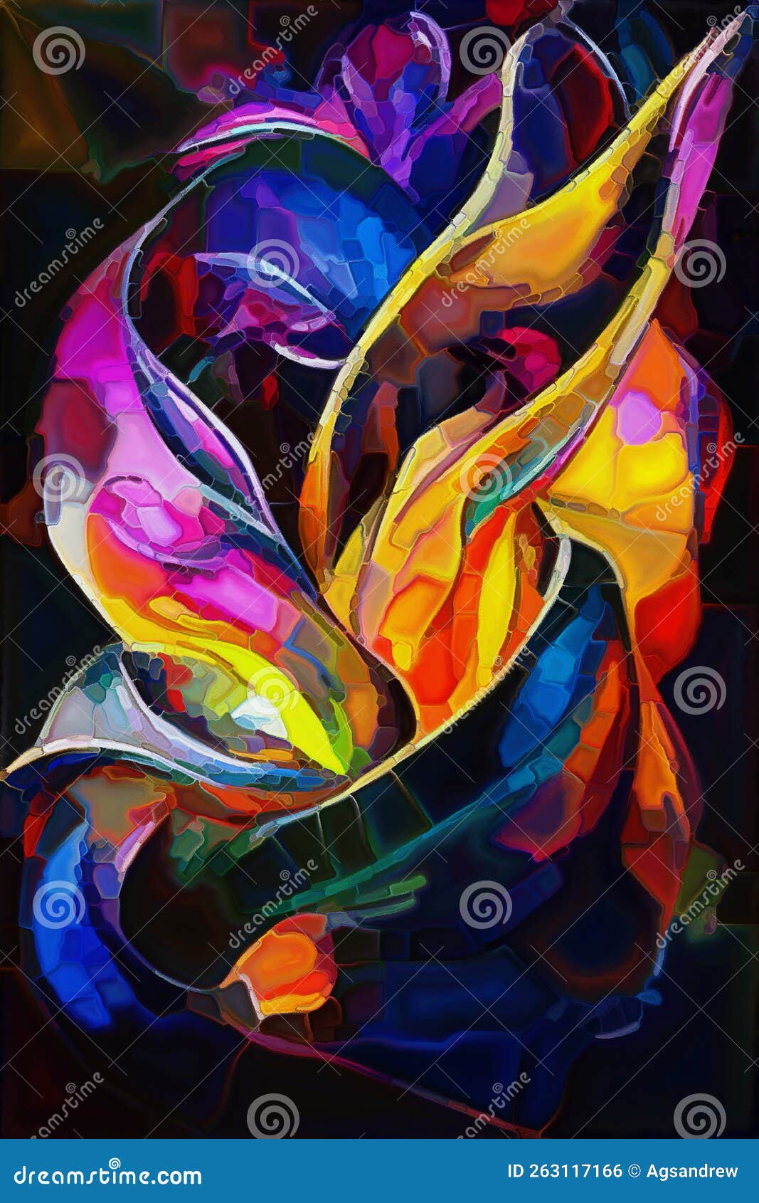 Evolving Colored Forms stock illustration. Illustration of artwork ...