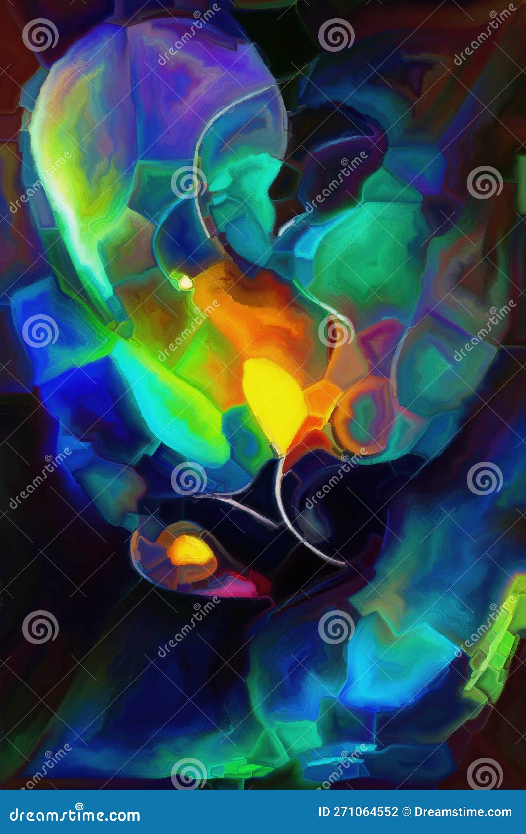 Evolving Colored Forms stock illustration. Illustration of stroke ...