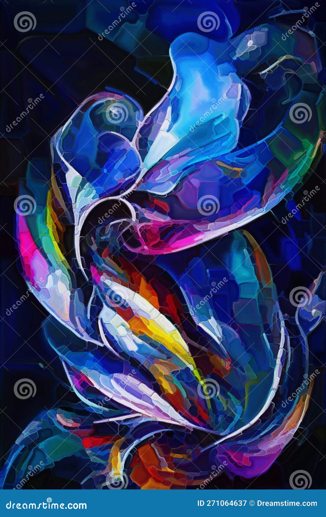 Evolving Colored Forms stock illustration. Illustration of ...