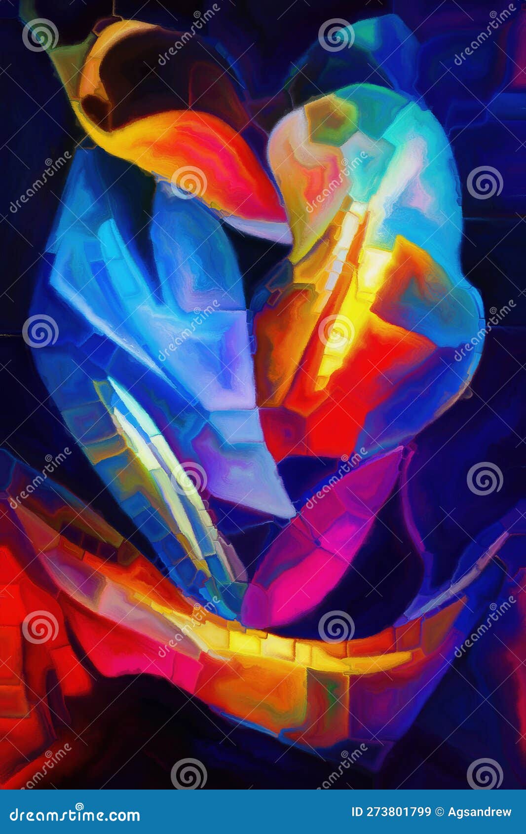 Evolving Colored Forms stock illustration. Illustration of multicolored ...