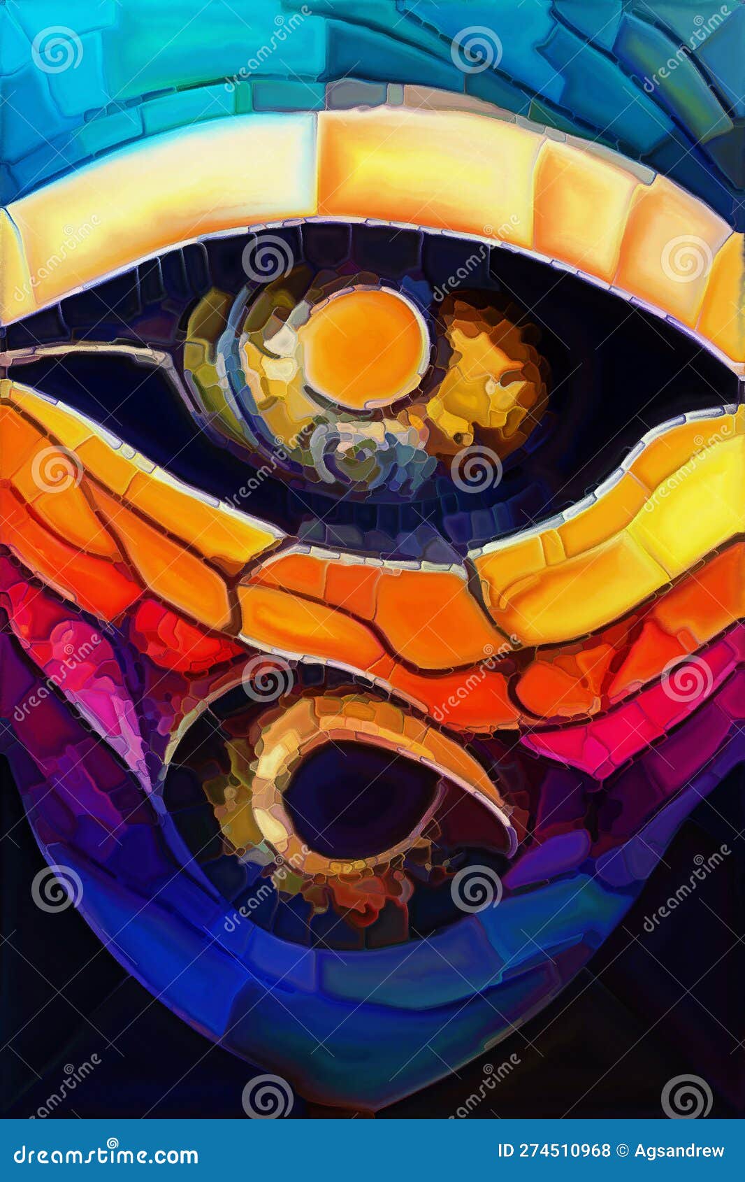 Evolving Colored Forms stock illustration. Illustration of painting ...