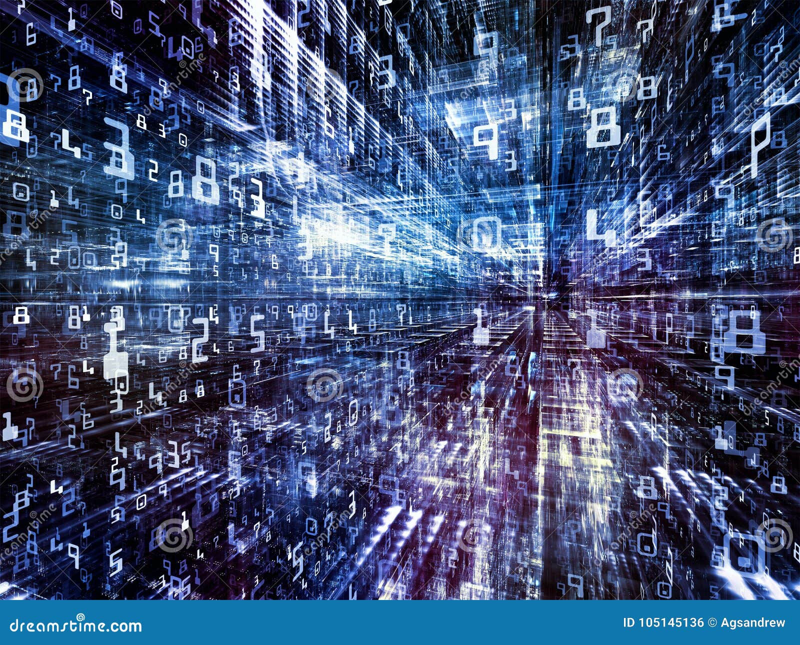 Evolving Digital Space stock illustration. Illustration of algebra ...