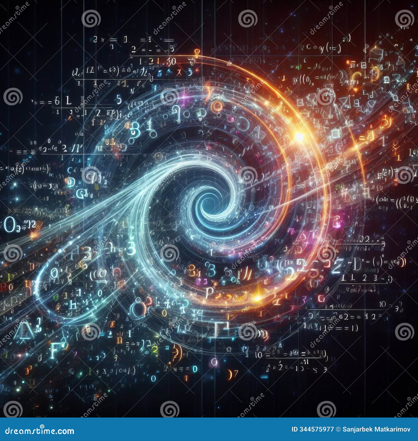 Evolving Equations Mathematical Equations Gradually Transforming Stock ...