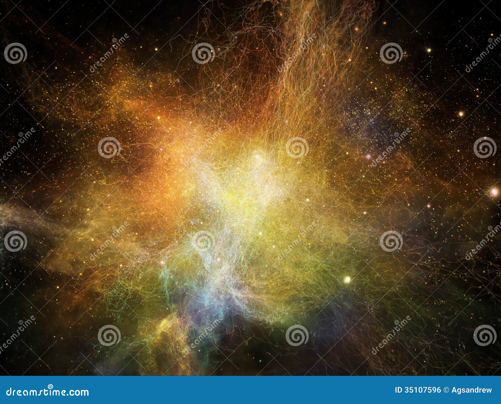Evolving Fractal Nebulae stock illustration. Illustration of movement ...