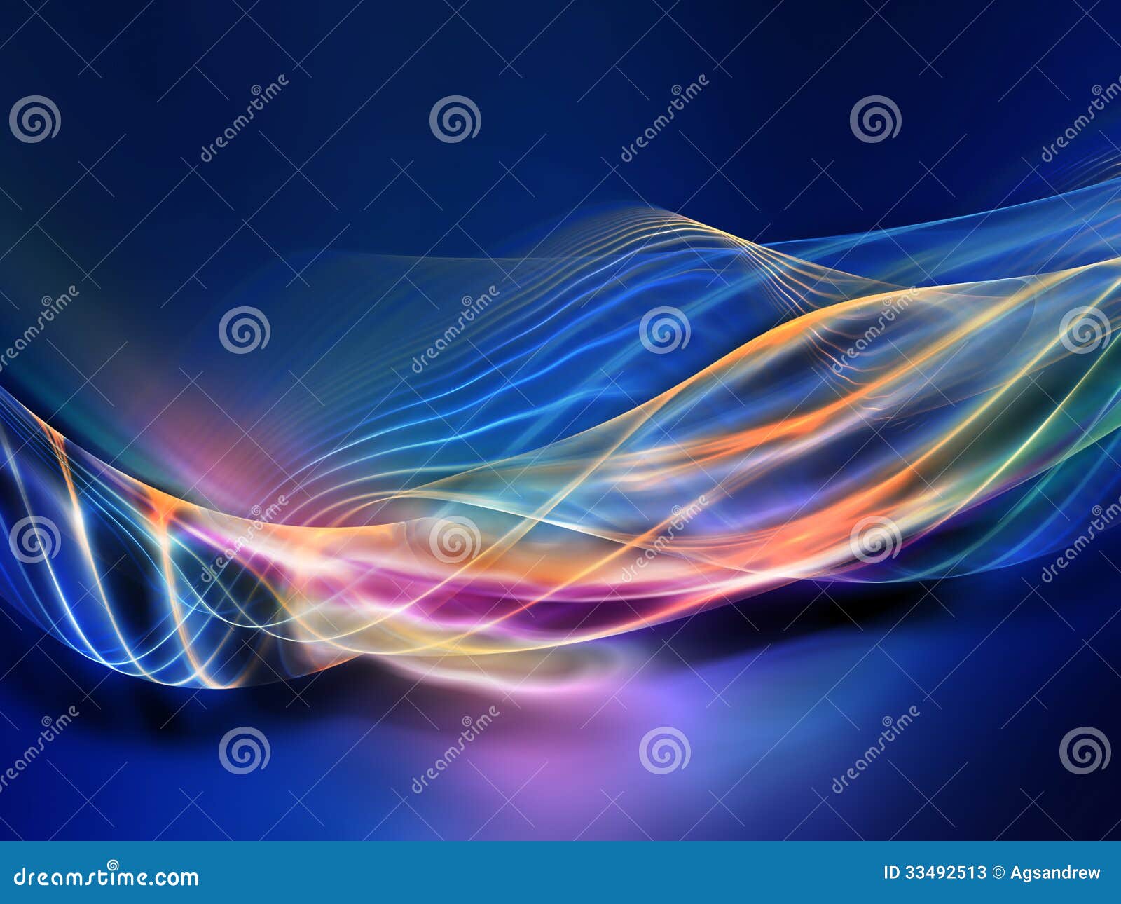 Evolving Fractal Waves stock illustration. Illustration of abstract ...