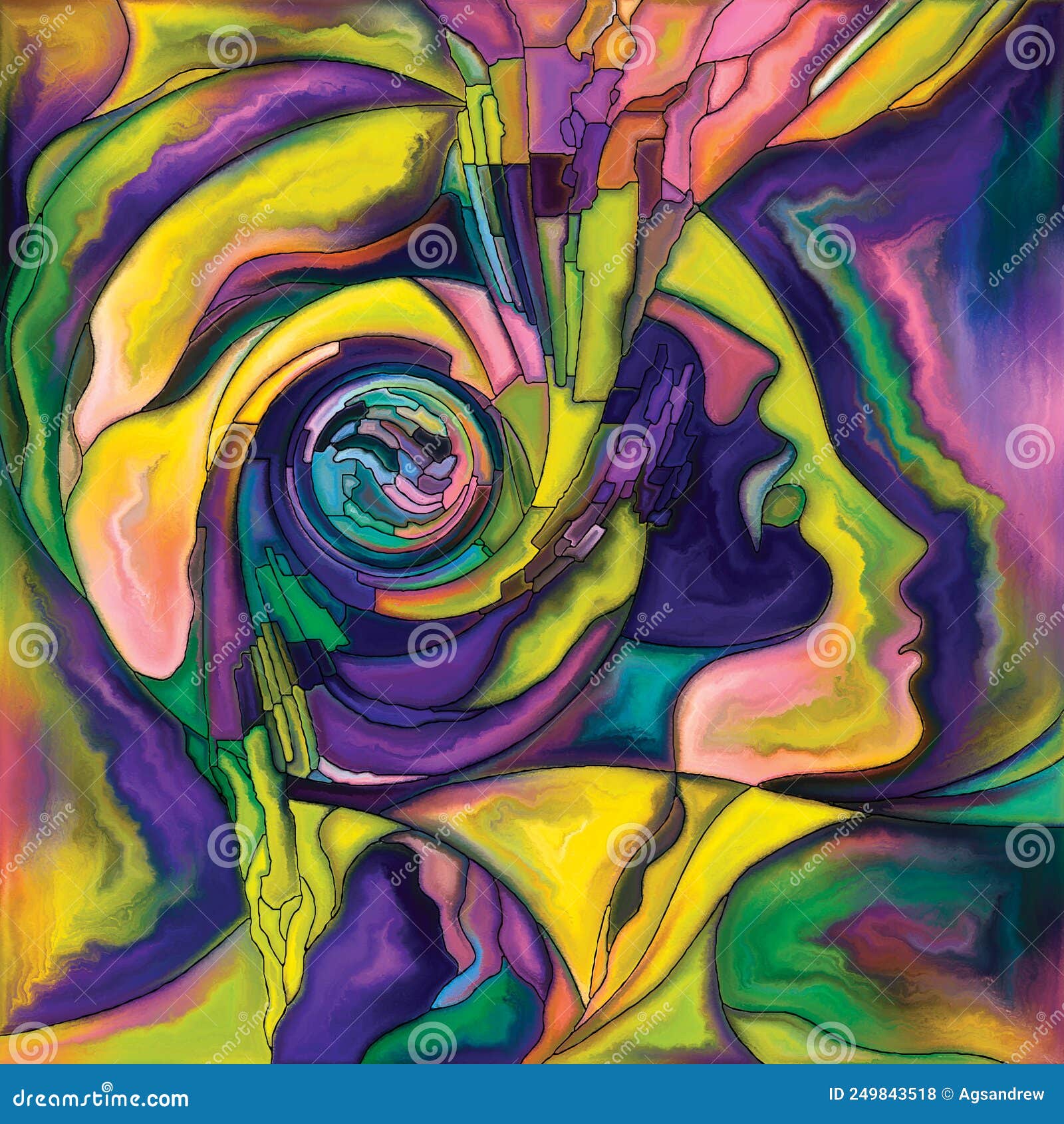 Evolving Inner Connection stock illustration. Illustration of abstract ...