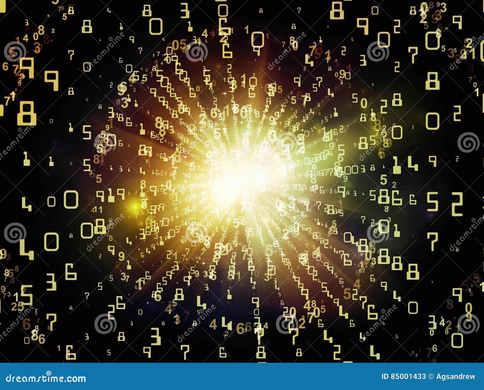 Evolving Integers stock illustration. Illustration of data - 85001433