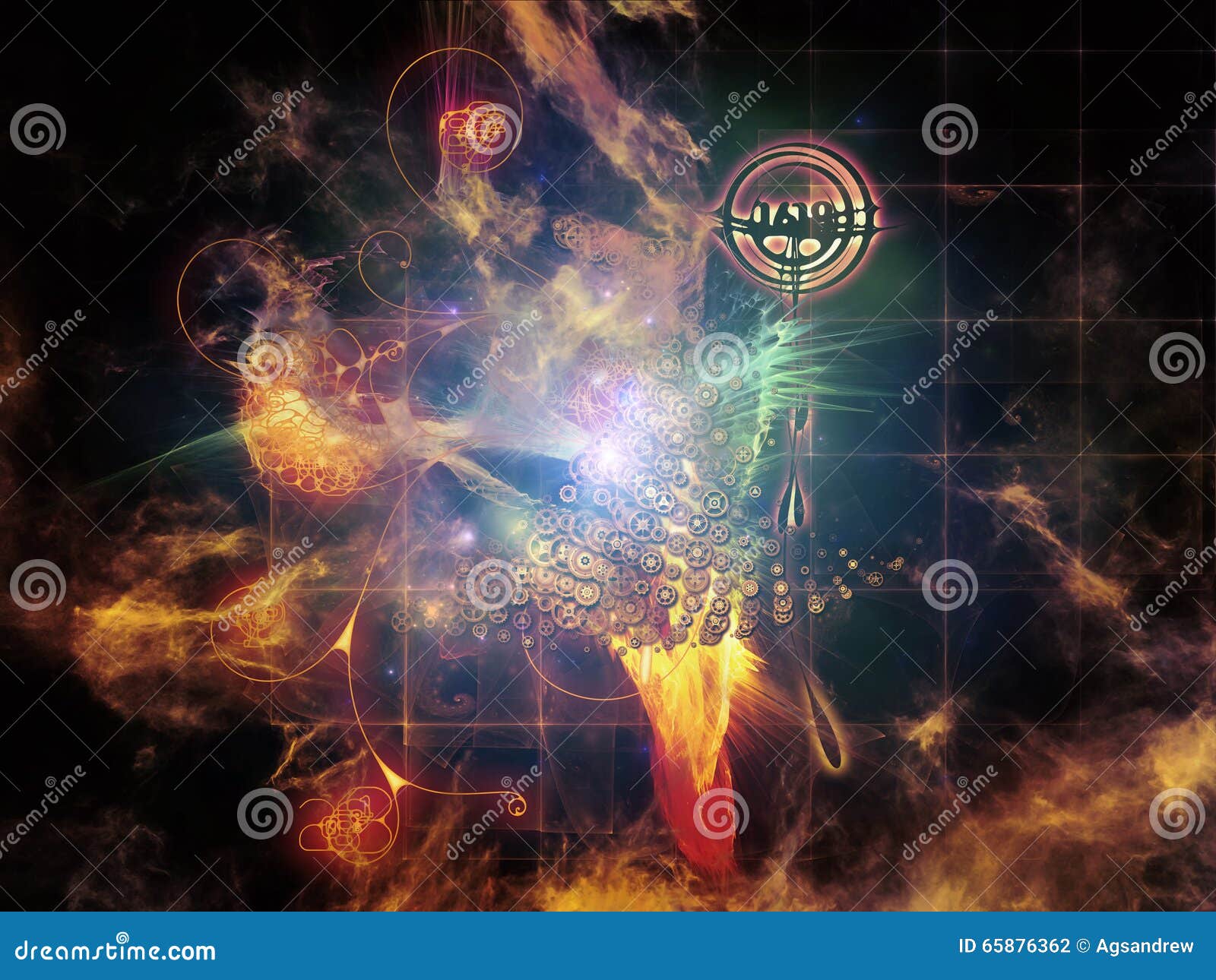 Evolving Math Visualization Stock Illustration - Illustration of grid ...