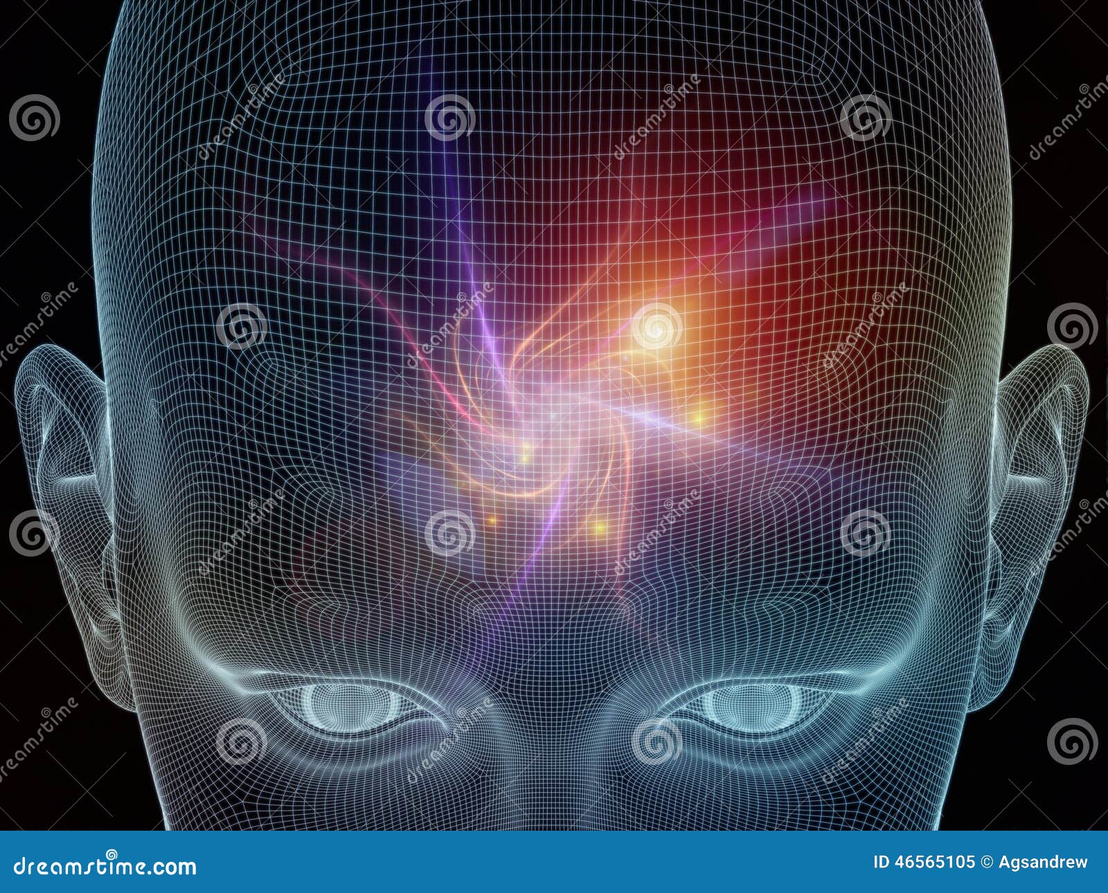 Evolving Mind stock illustration. Illustration of grid - 46565105