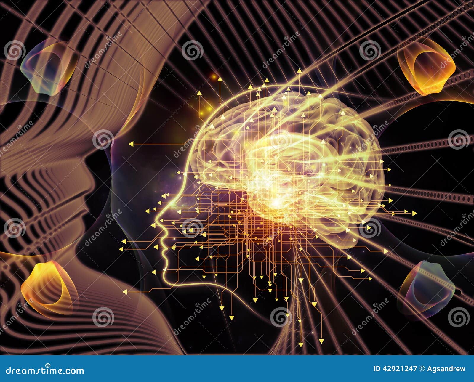 Evolving Mind stock illustration. Illustration of light - 42921247