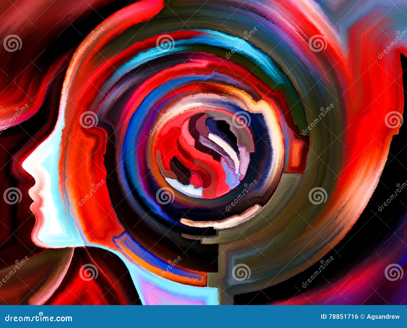 Evolving Mind Shapes stock illustration. Illustration of brushstroke ...