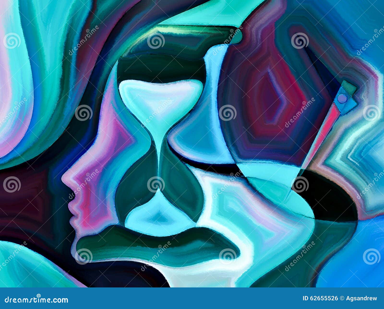 Evolving Mind Shapes stock illustration. Illustration of abstract ...