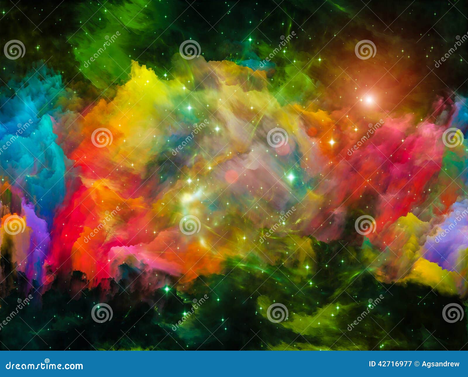 Evolving Nebula stock illustration. Illustration of hallucination ...
