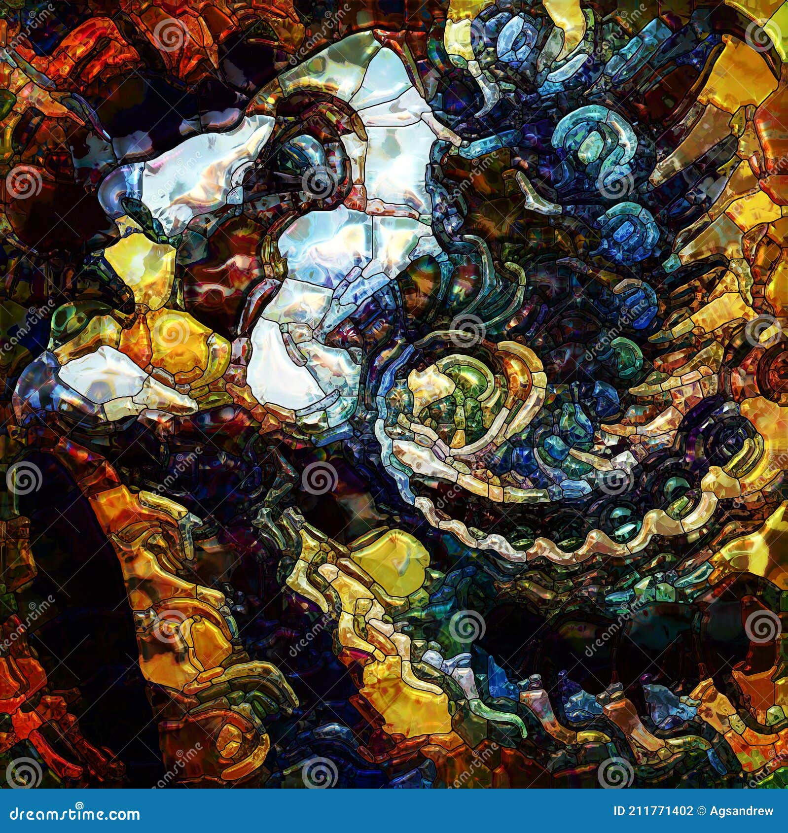 Evolving Perception Glass stock illustration. Illustration of mosaic ...