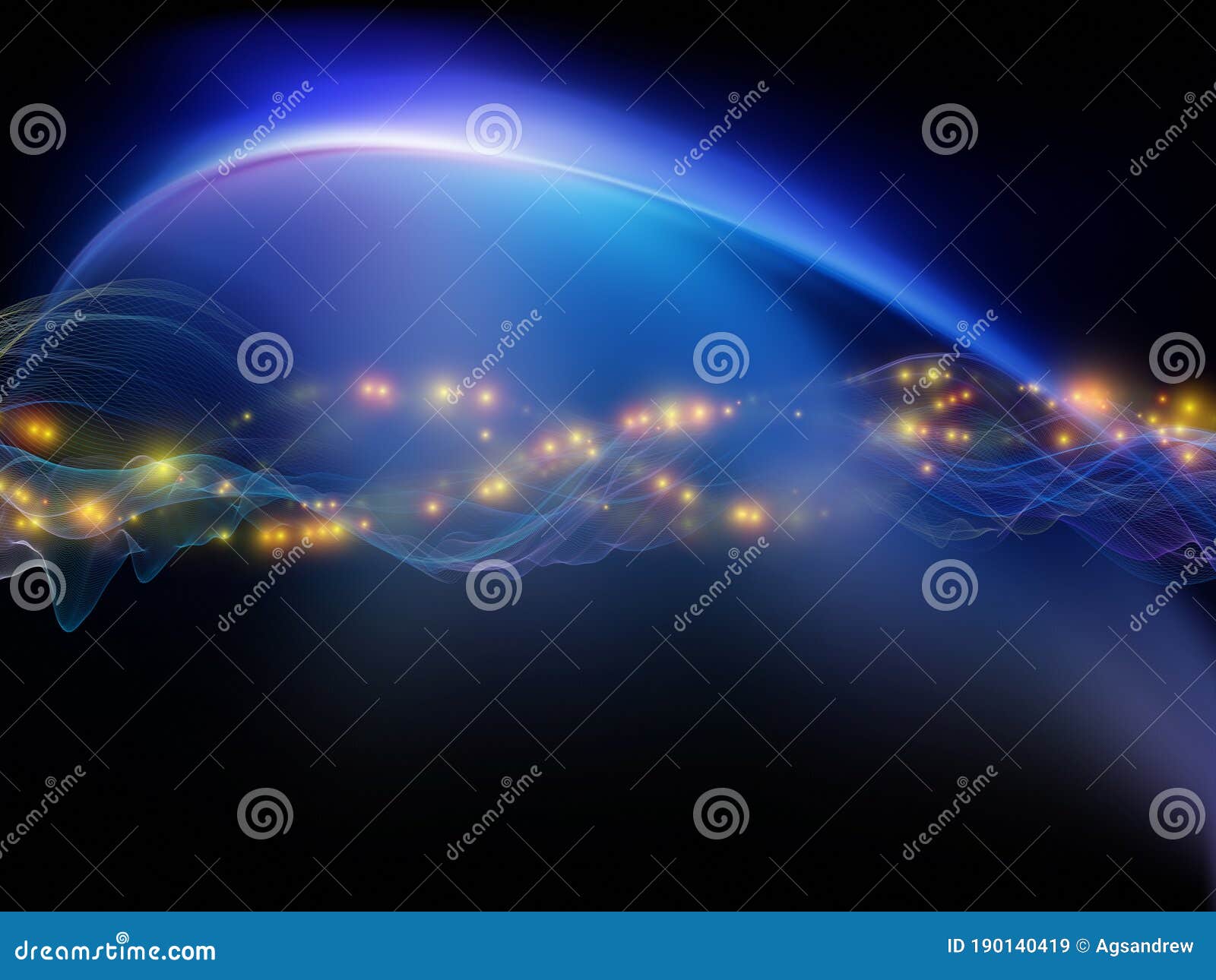 Evolving Space Frequencies stock illustration. Illustration of light ...