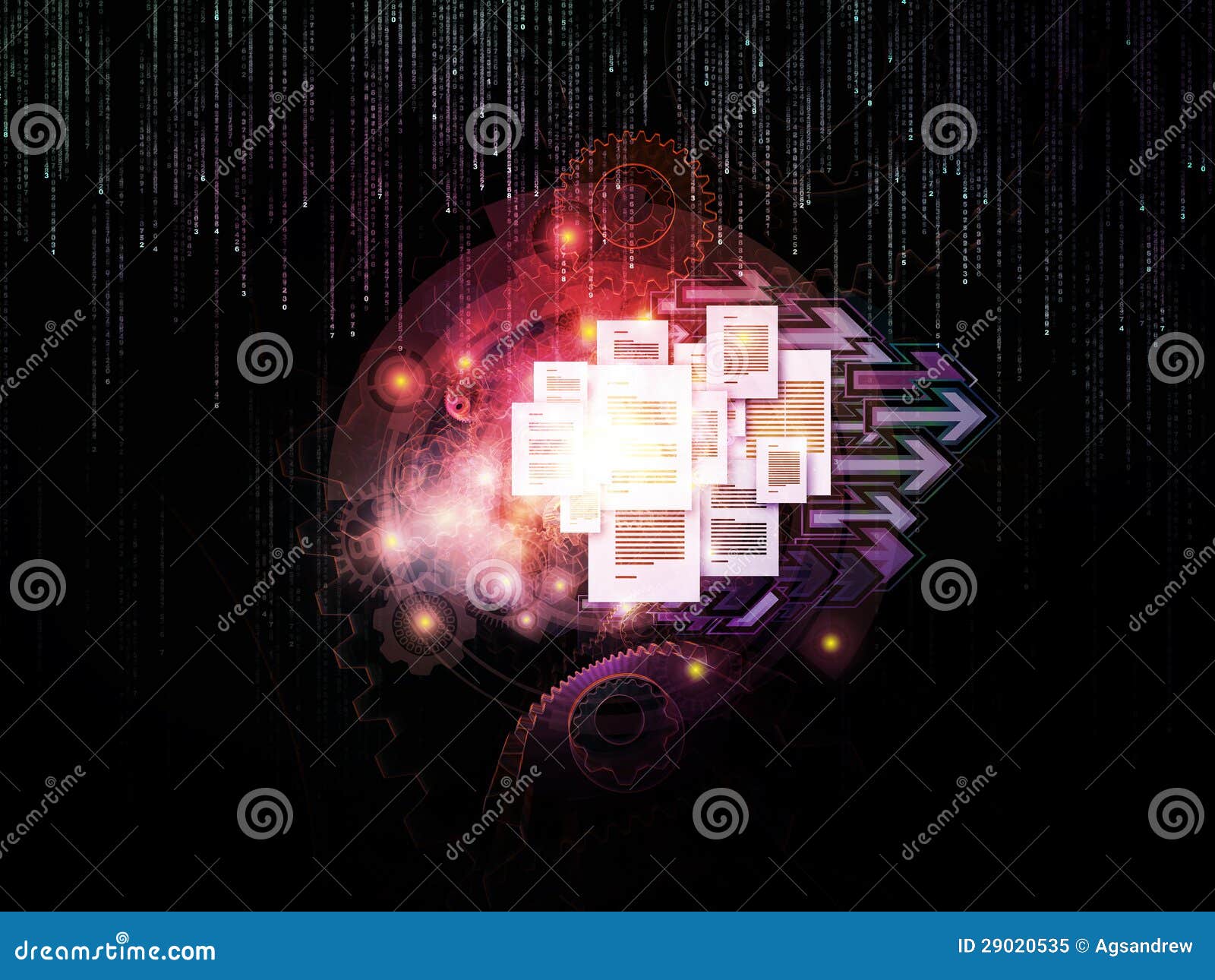 Evolving Technology stock illustration. Illustration of code - 29020535