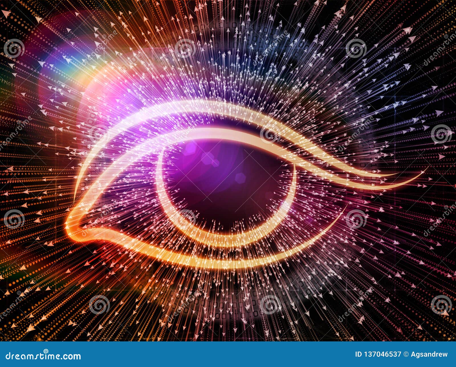 Evolving Visual Information Stock Illustration - Illustration of ...