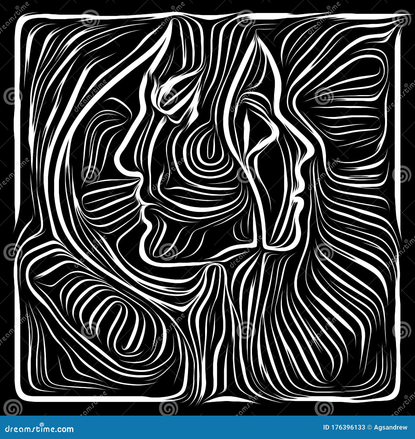 Evolving Woodcut Design stock illustration. Illustration of inspiration ...