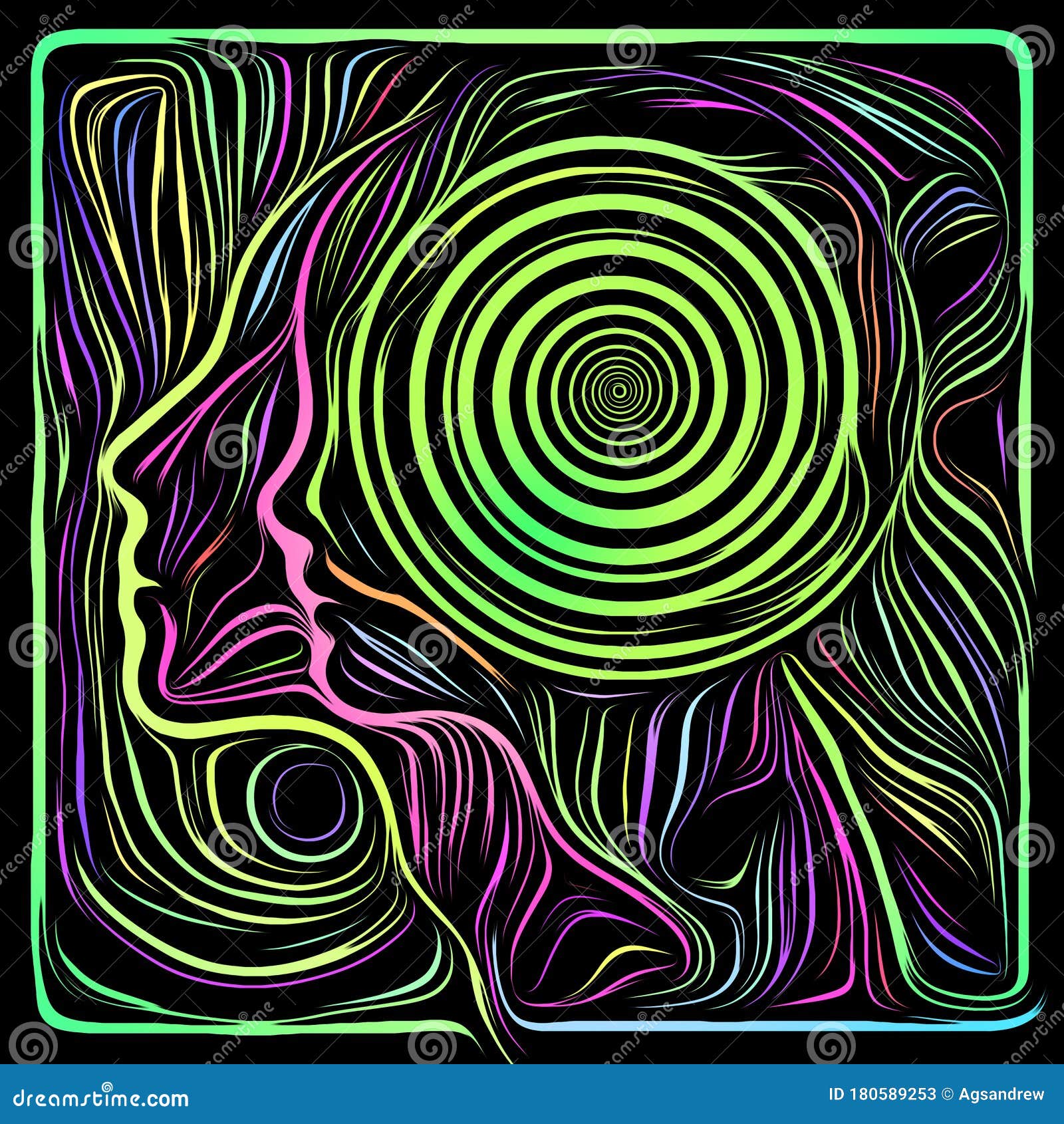 Evolving Woodcut Design stock illustration. Illustration of contrast ...