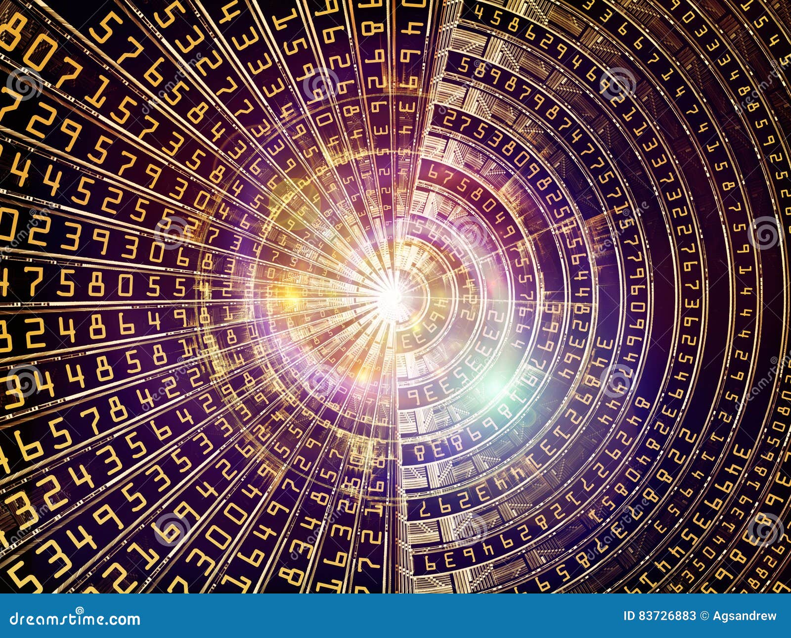 Evolving World of Numbers stock illustration. Illustration of logic ...