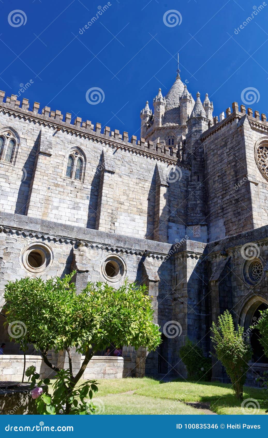 Evora Cathedral stock photo. Image of pyrenees, holiday - 100835346