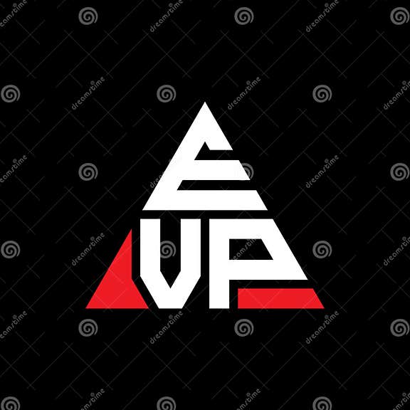 EVP Triangle Letter Logo Design with Triangle Shape. EVP Triangle Logo ...