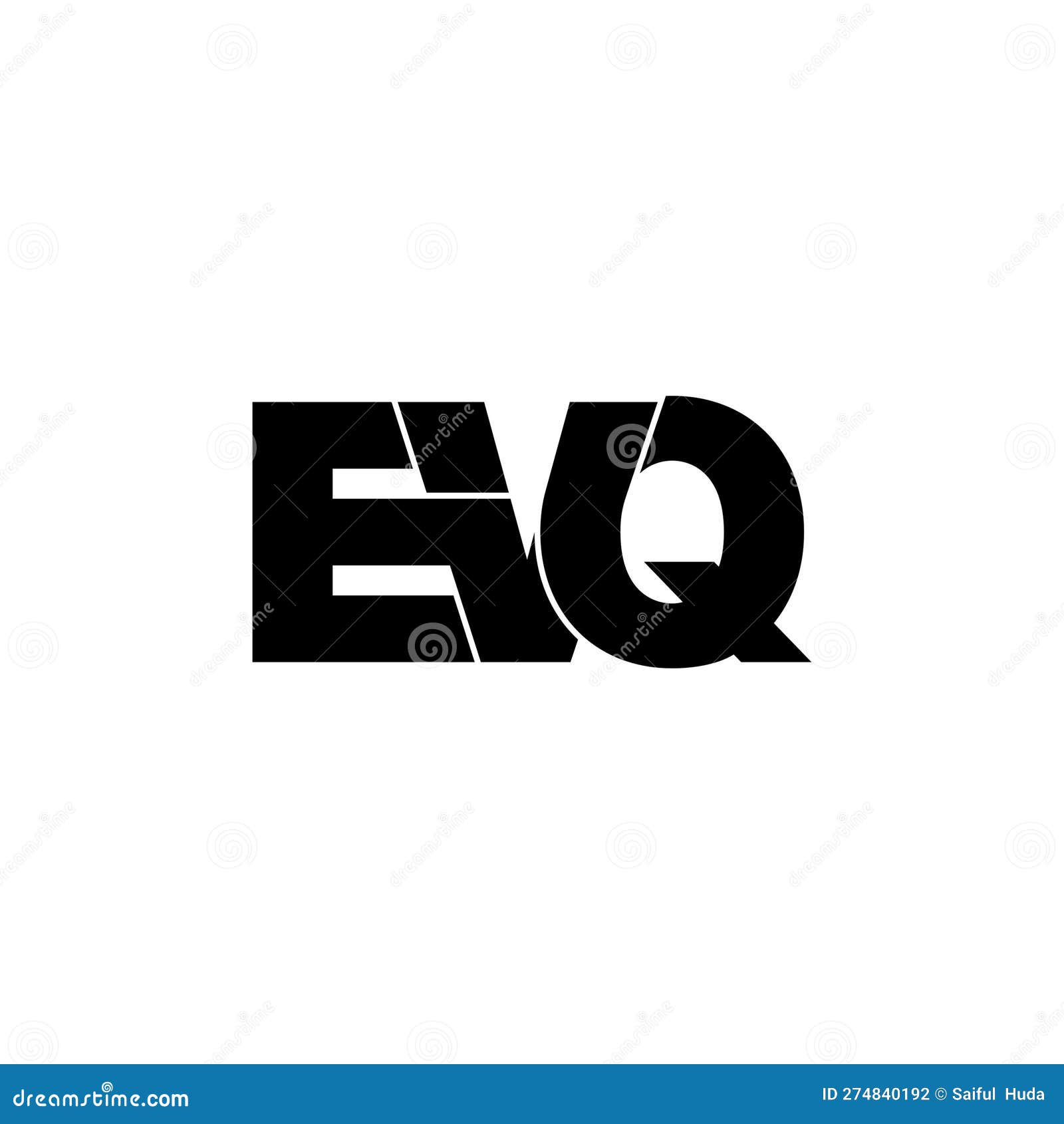 EVQ Letter Monogram Logo Design Vector Stock Vector - Illustration of ...