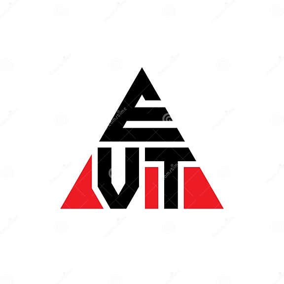 EVT Triangle Letter Logo Design with Triangle Shape. EVT Triangle Logo ...