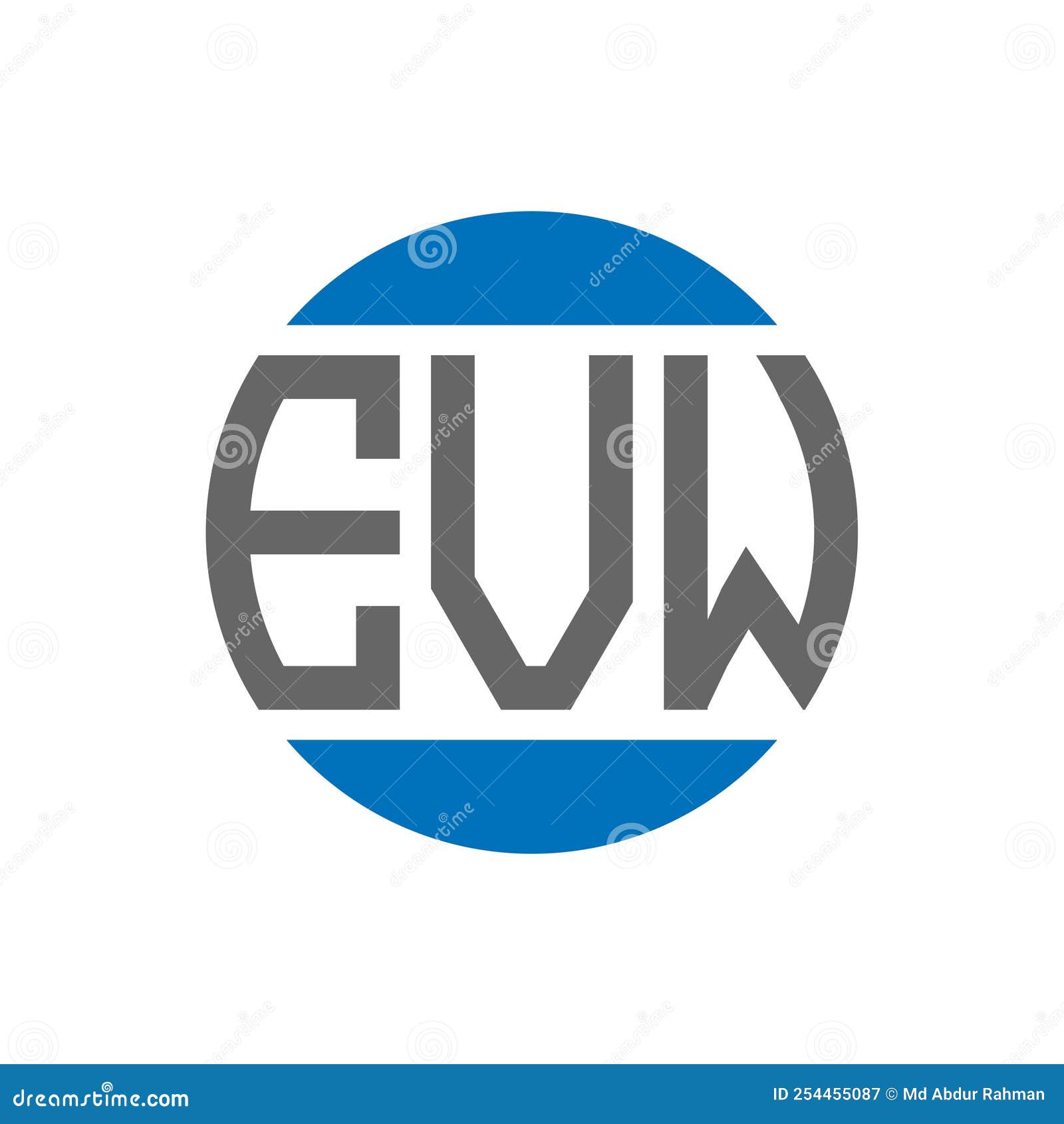 EVW Letter Logo Design on White Background. EVW Creative Initials ...