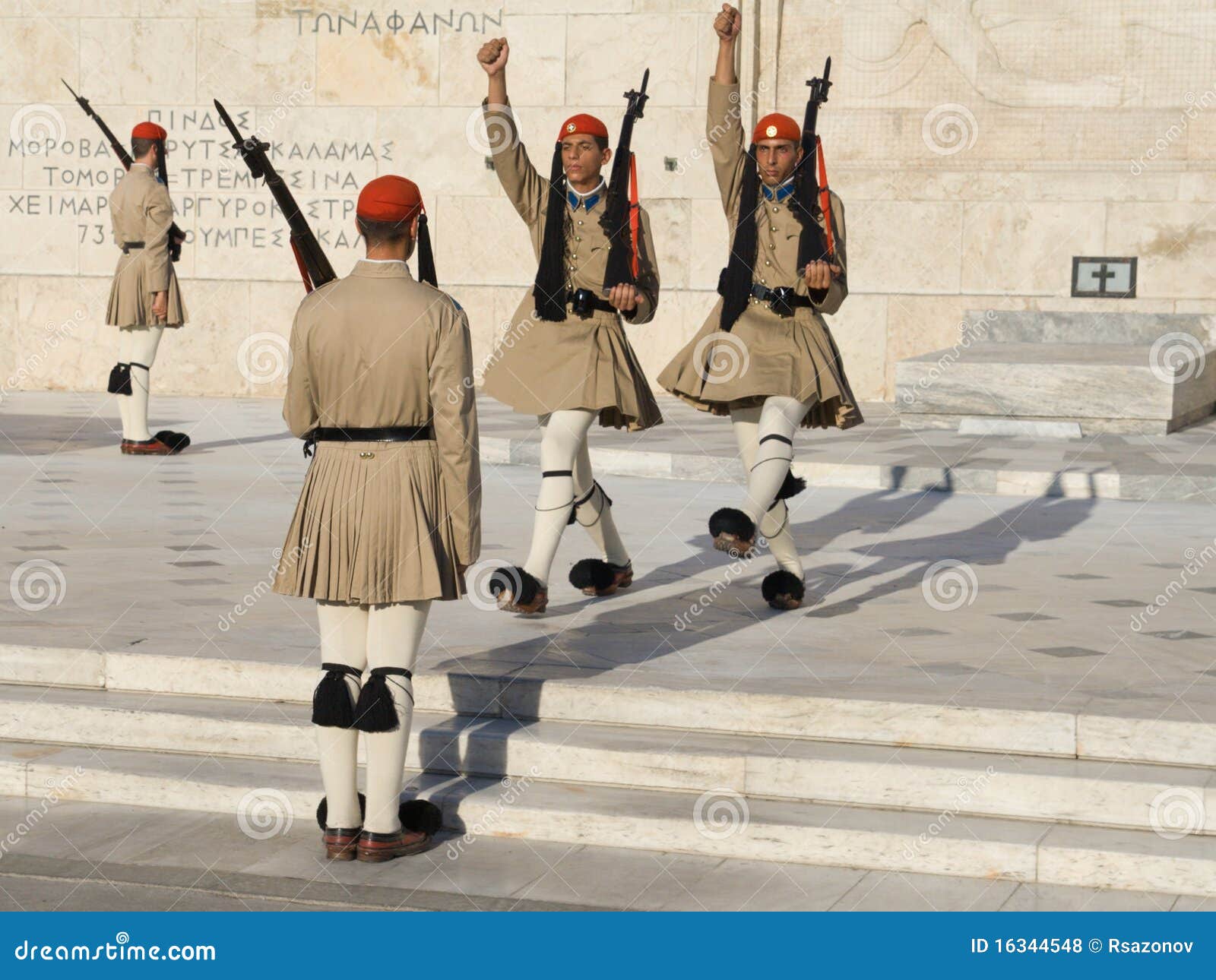 Evzone Guardsmen editorial stock photo. Image of uniform - 16344548