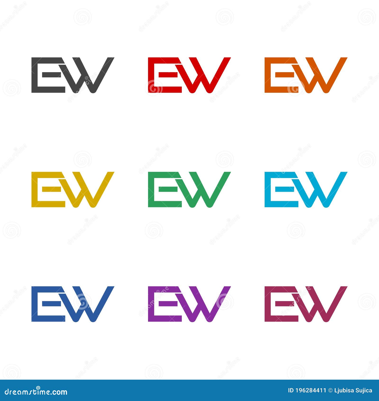 EW E W Letter Logo Design, Color Set Stock Vector - Illustration of ... EW E W Letter Logo Design, Color Set Stock Vector - Illustration of ...