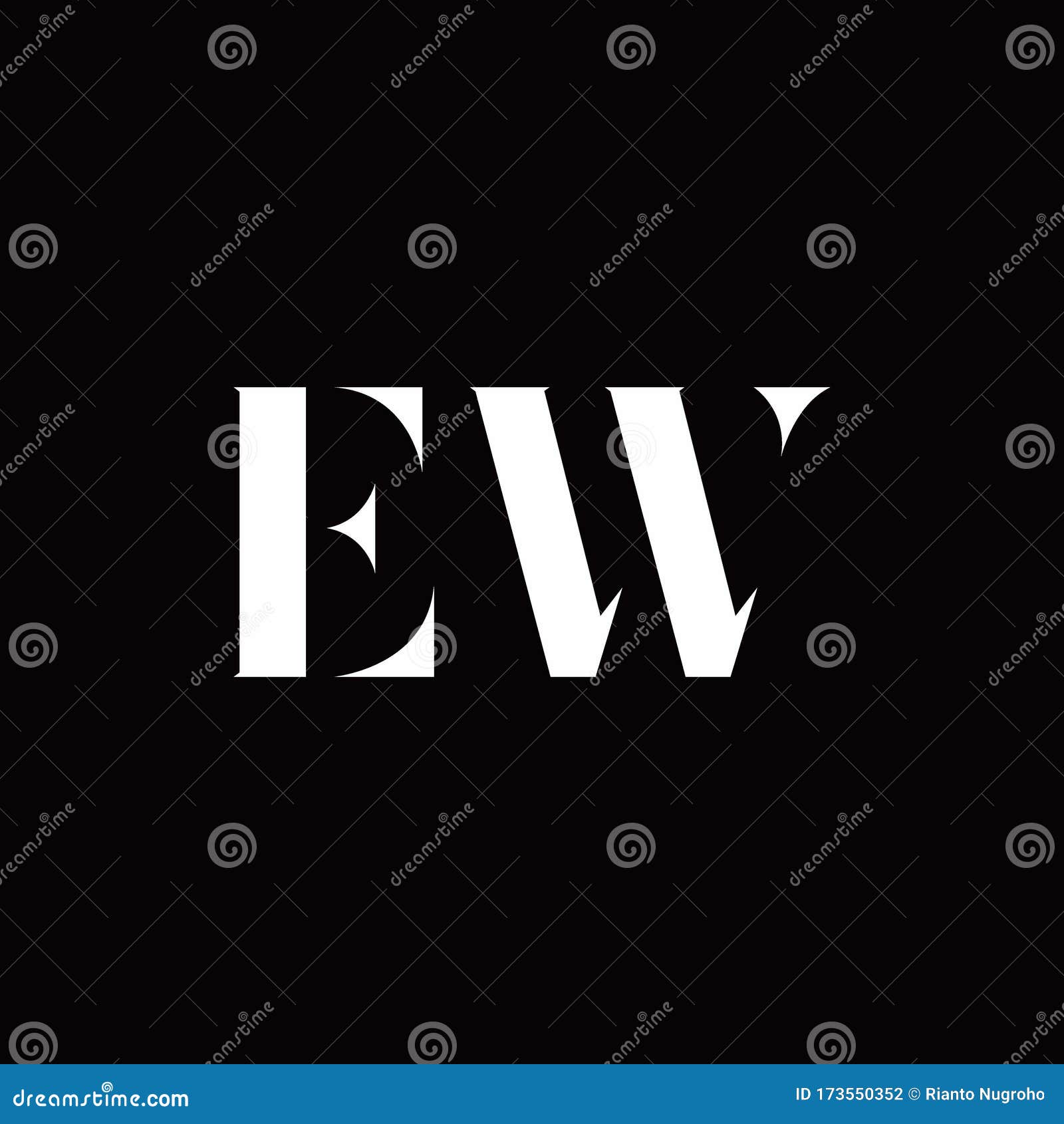 EW Logo Letter Initial Logo Designs Template Stock Vector ...