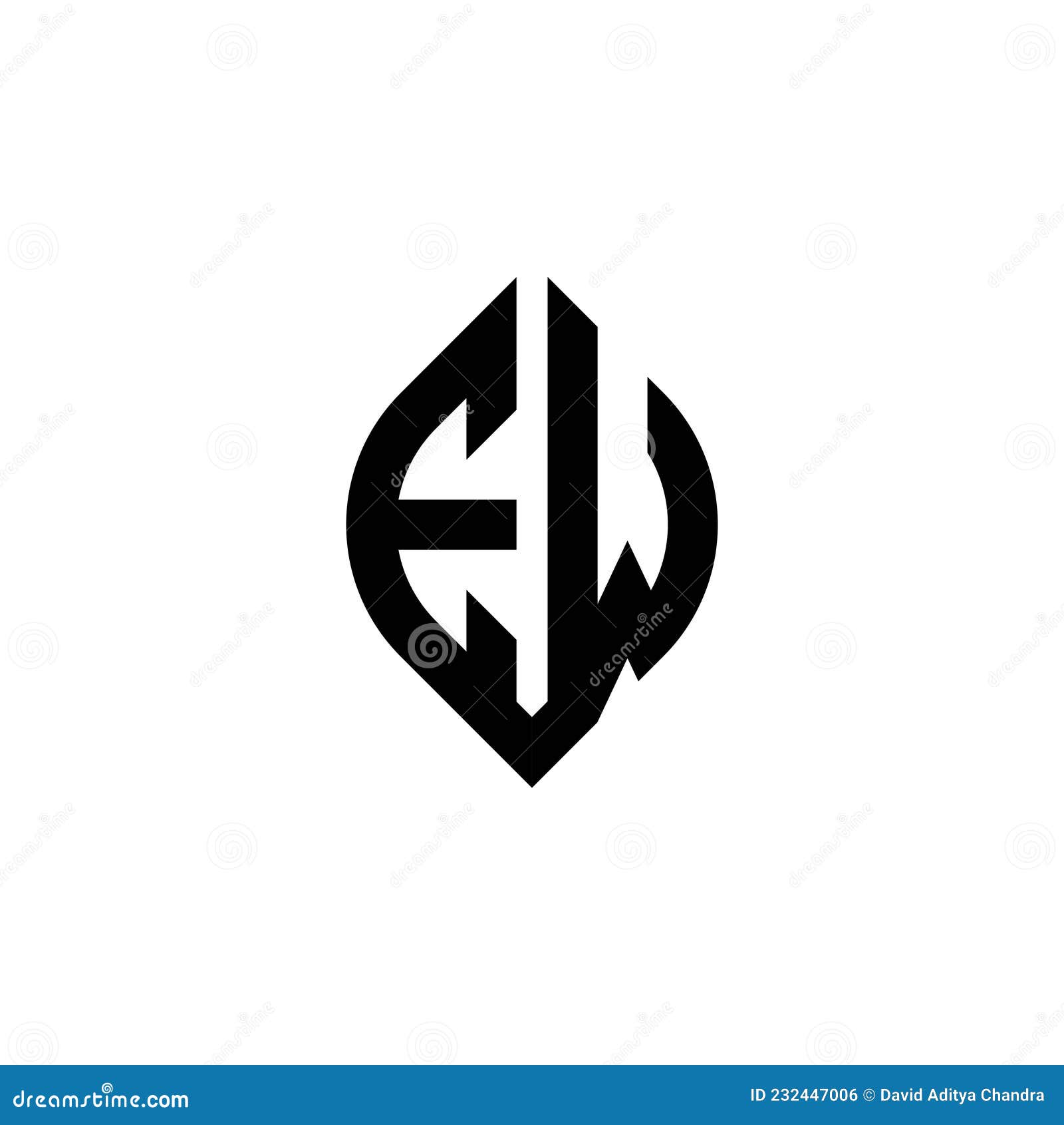 EW Logo Monogram Geometric Shape Style Stock Vector - Illustration of ...