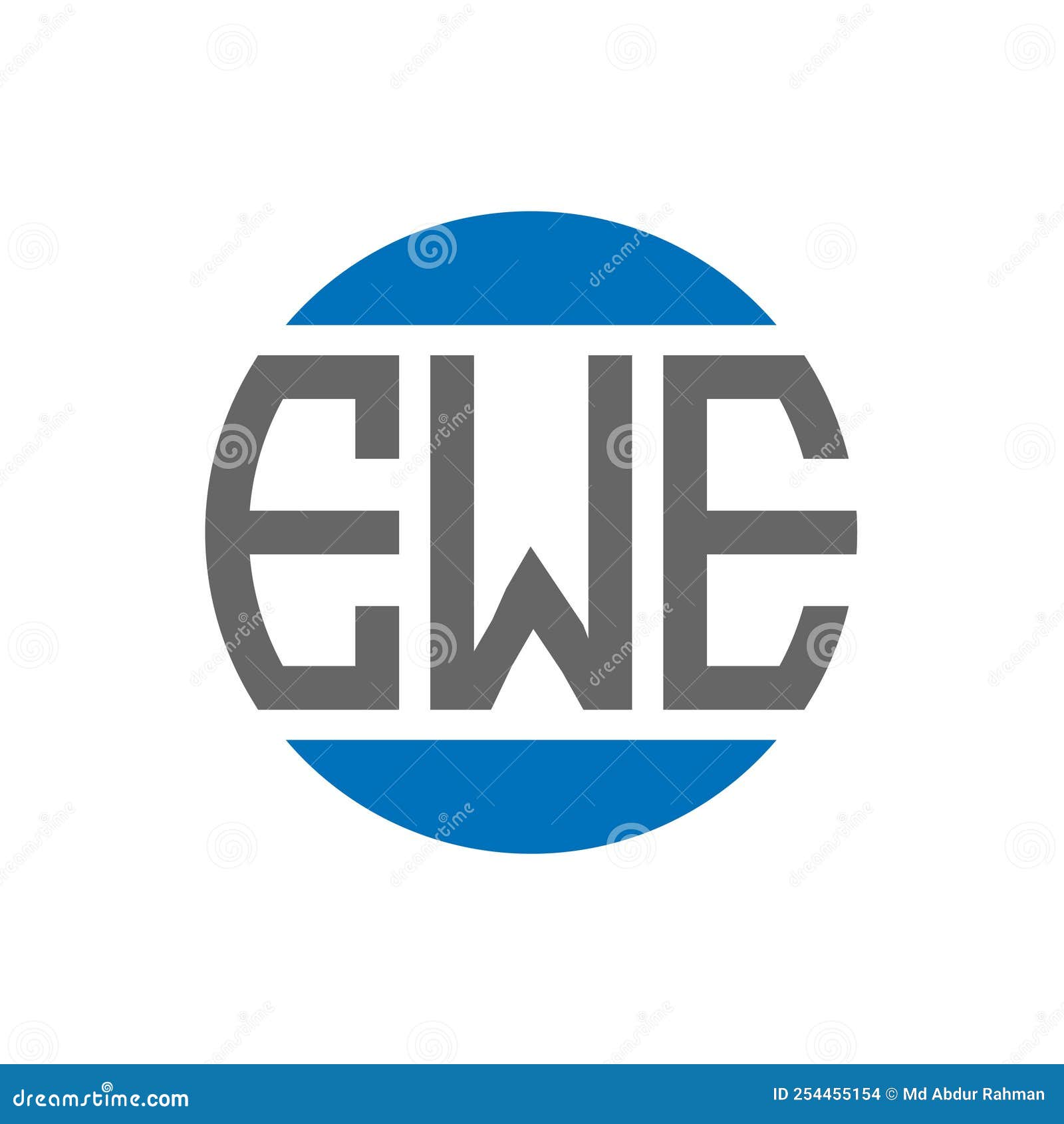 EWE Letter Logo Design on White Background. EWE Creative Initials ...