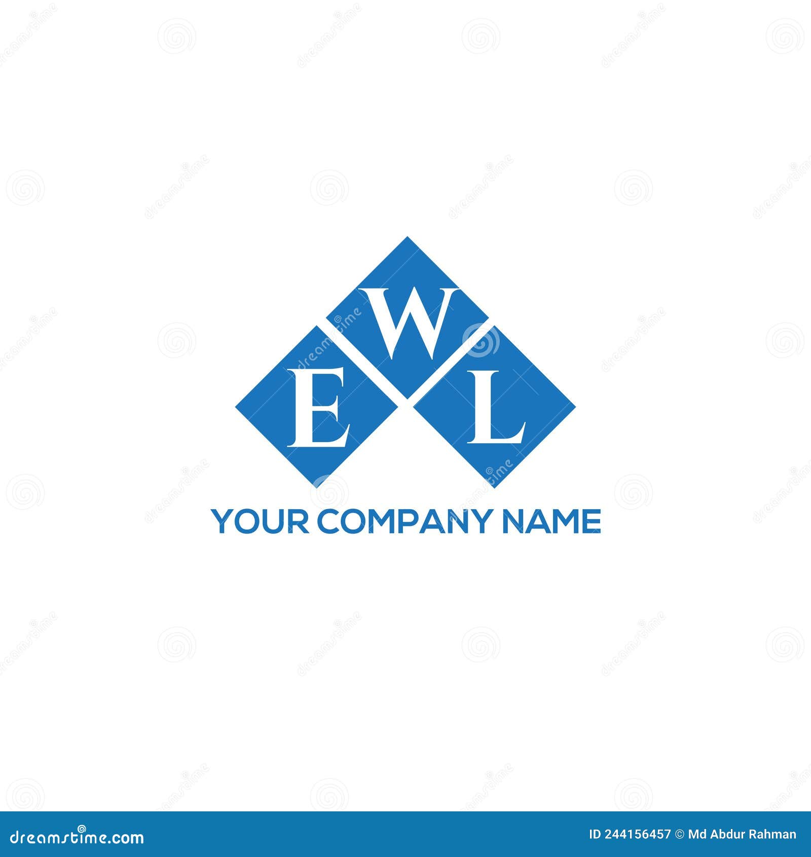 EWL Letter Logo Design on White Background. EWL Creative Initials ...