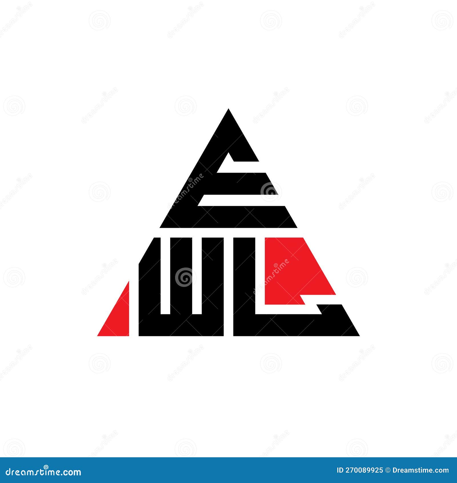 EWL Triangle Letter Logo Design with Triangle Shape. EWL Triangle Logo ...