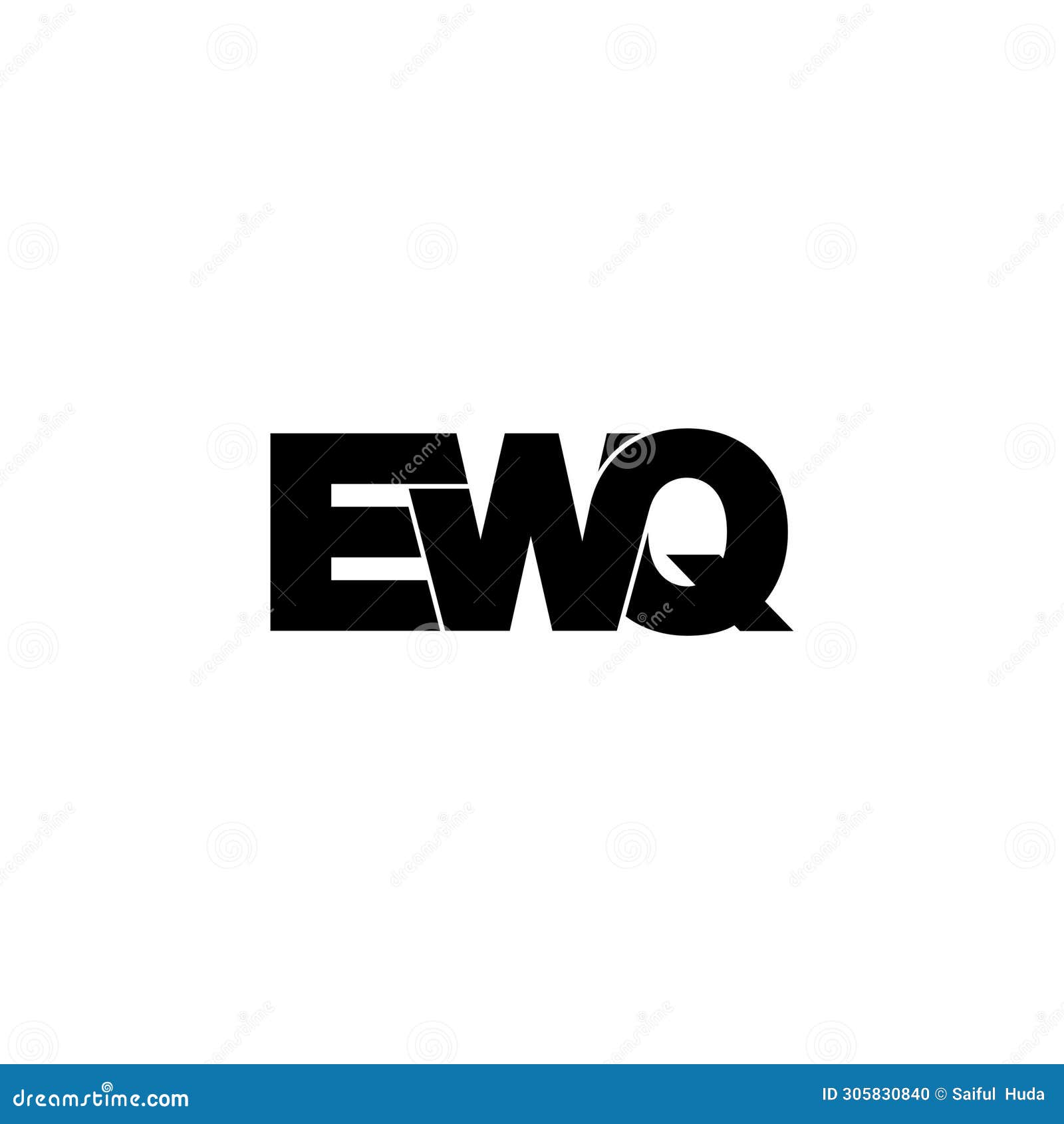 EWQ Letter Monogram Logo Design Vector Stock Illustration ...
