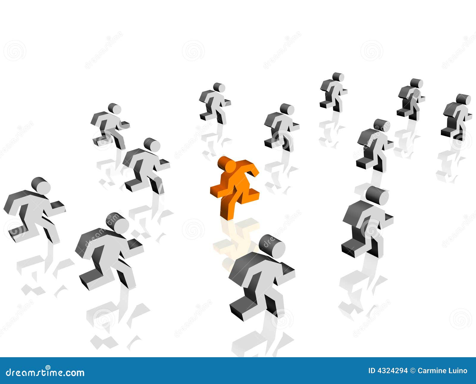 Exécutez Dans Le Sens Opposé Illustration Stock - Illustration du ...