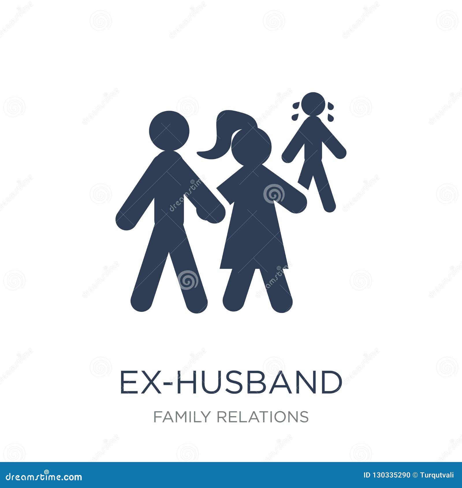 Ex-echtgenootpictogram in Vlak Vector Ex-echtgenootpictogram Op Witte ...